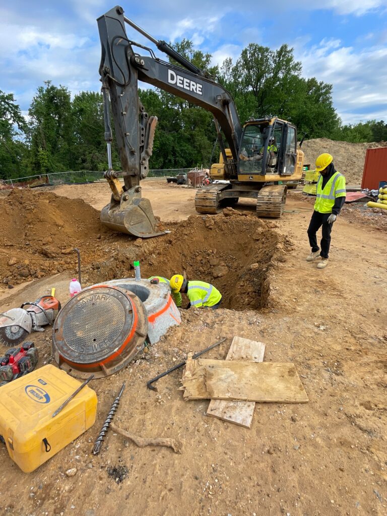 Installing New Manhole | Shoosmith Construction